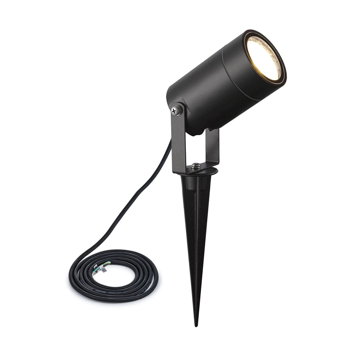 Dunn Spike/Wall Light, 1 x GU10 , IP65, Black, c/w 2m Cable – Harbro ...
