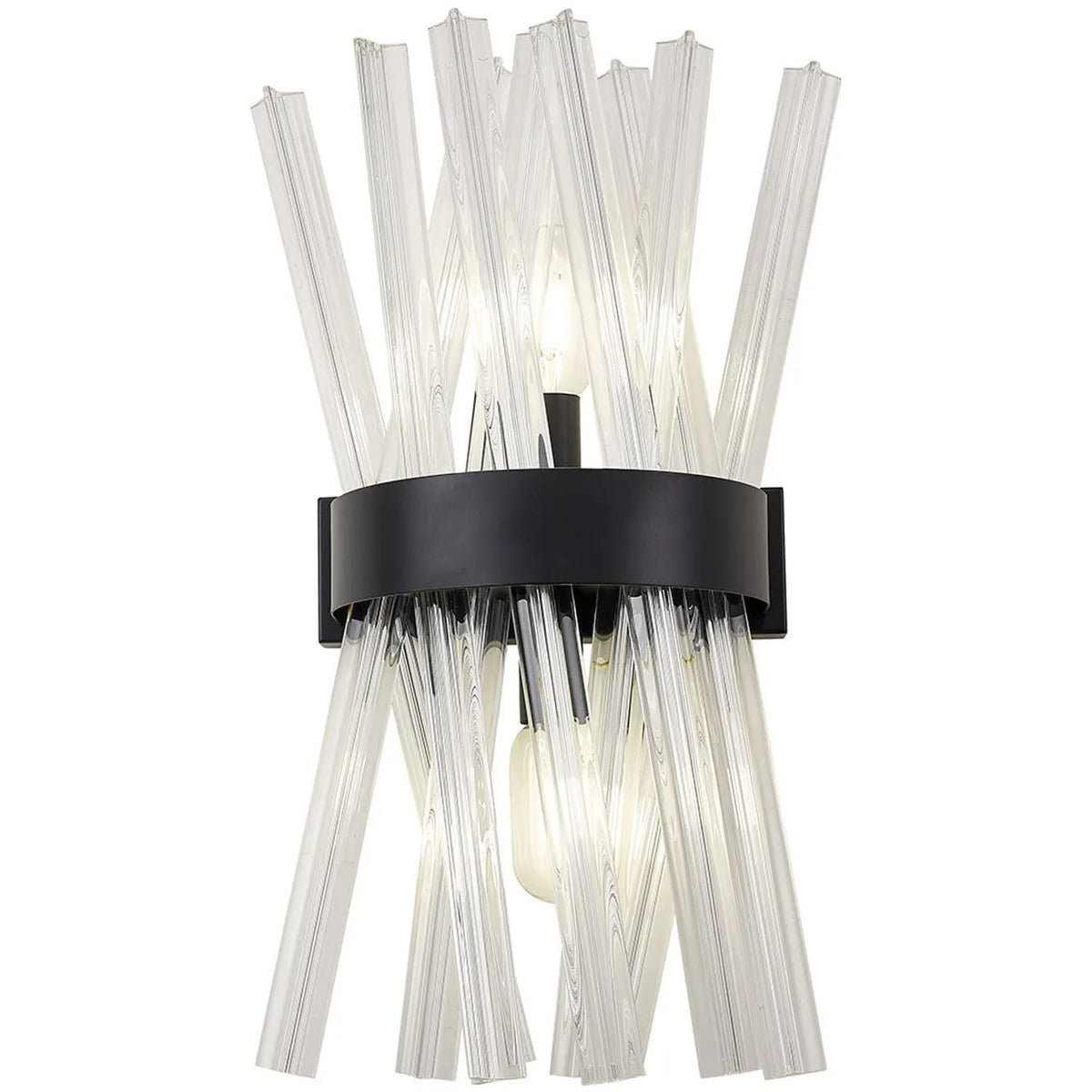 Harris 2 x E14, Wall Light E14, Matt Black/Clear Glass – Harbro Electrical
