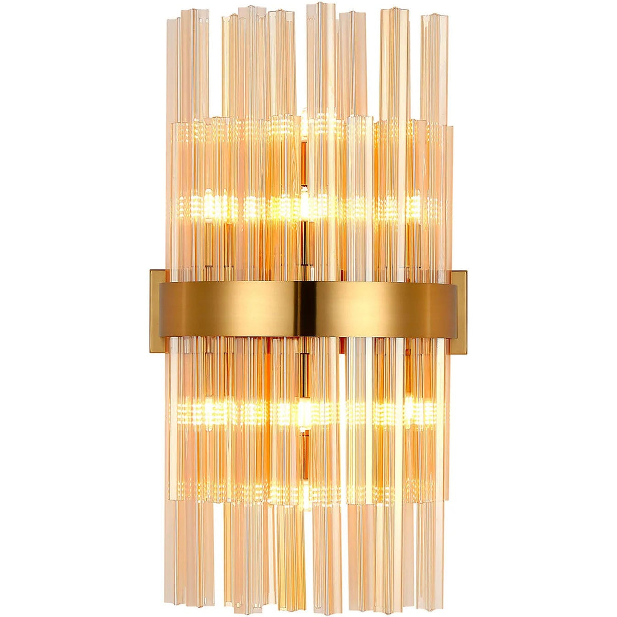 Melville 8 x G9, Wall Light, Brass/Amber – Harbro Electrical